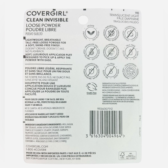 COVERGIRL | Makeup | Covergirl Clean Invisible Loose Powder Translucent ...